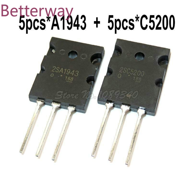 10PCS 5pairs A1943 C5200 2SA1943 2SC5200 audio pair tube 5PCS*A1943 + 5PCS*C5200 TO-3PL new ...