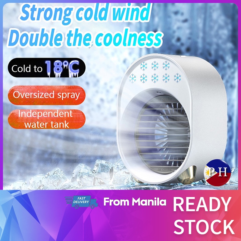 Table Fan Cooling Spray Desktop Fans USB Air Conditioning Portable ...