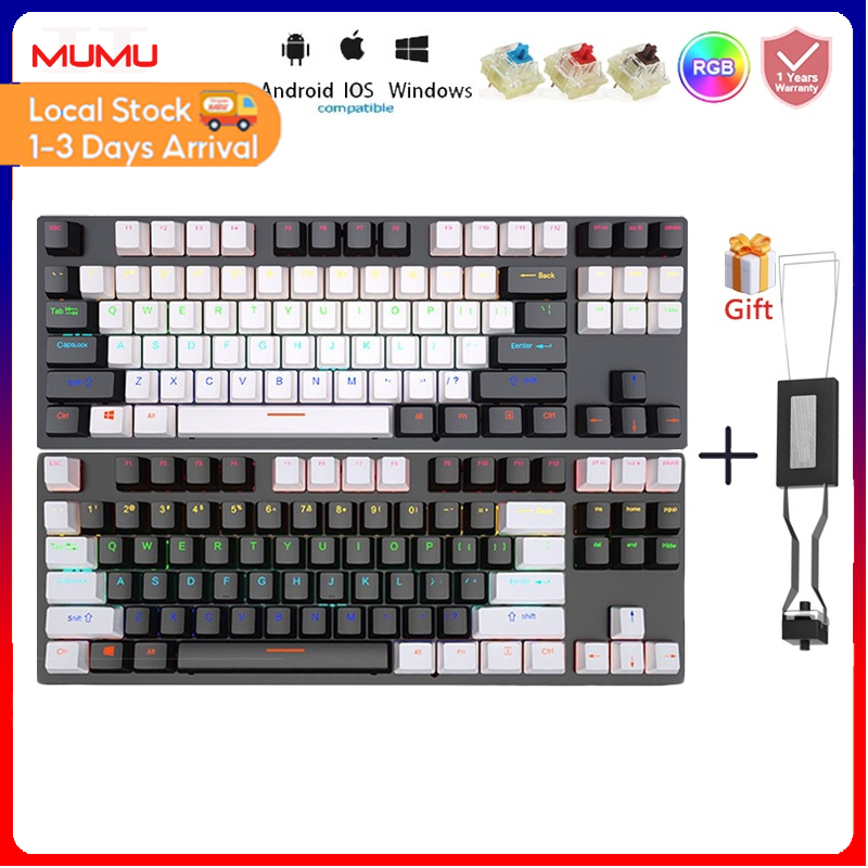Mechanical Keyboard K550 87 Keys RGB Wired Gaming Keyboard USB Apply To PC Laptop Gaming ...