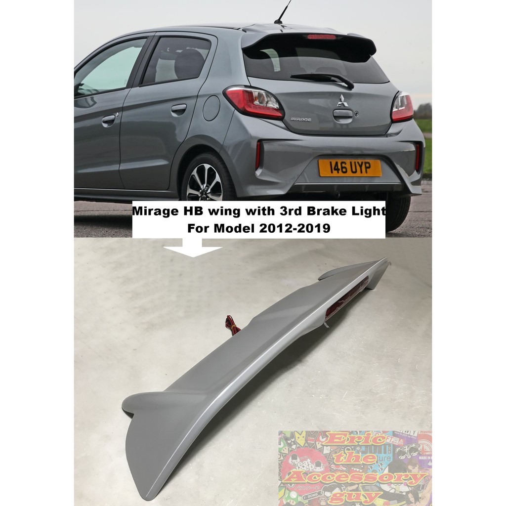 Mirage Hatchback Wing with 3rd Brake light (2012-2019) | Shopee Philippines