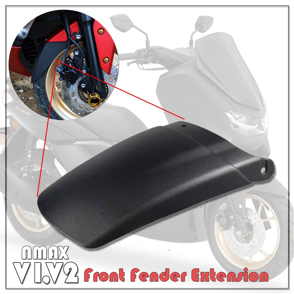 NMAX V1, V2 FRONT FENDER EXTENSION ( BLACK ) | Shopee Philippines