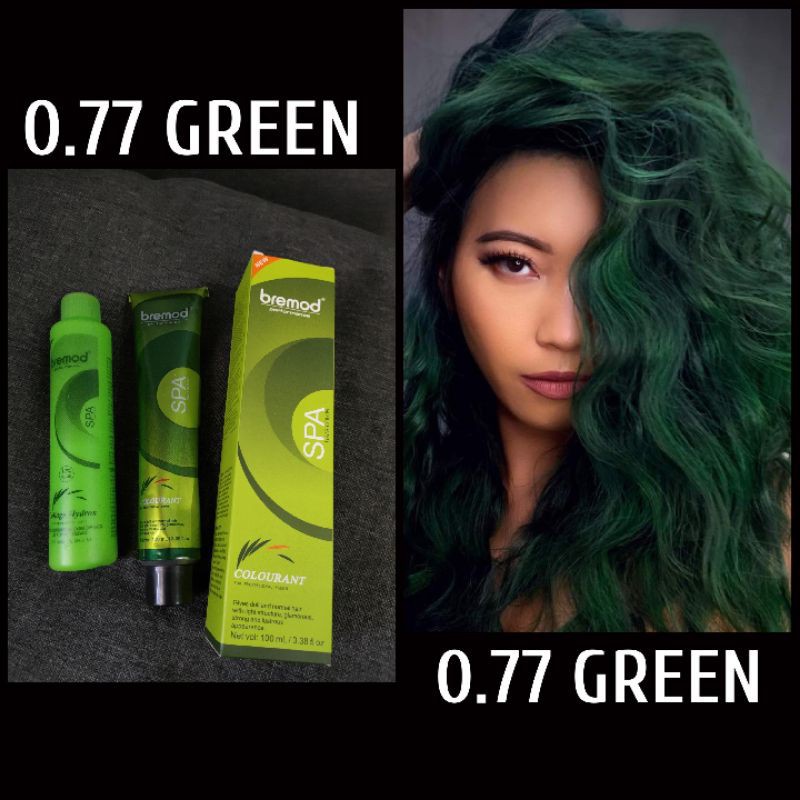 Bremod Haircolor 0/77 Green with oxidizer 100ml | Shopee Philippines
