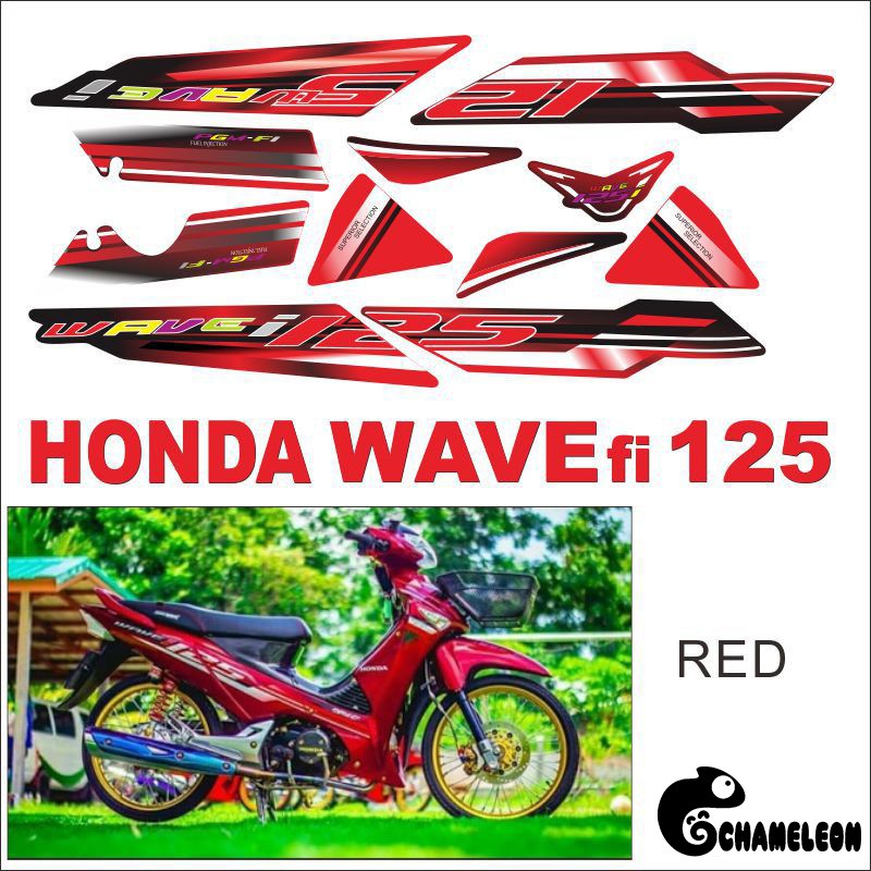 LION Motorcycle WAVE 125 MODEL Motorcycle Sticker Full Body Sticker ...