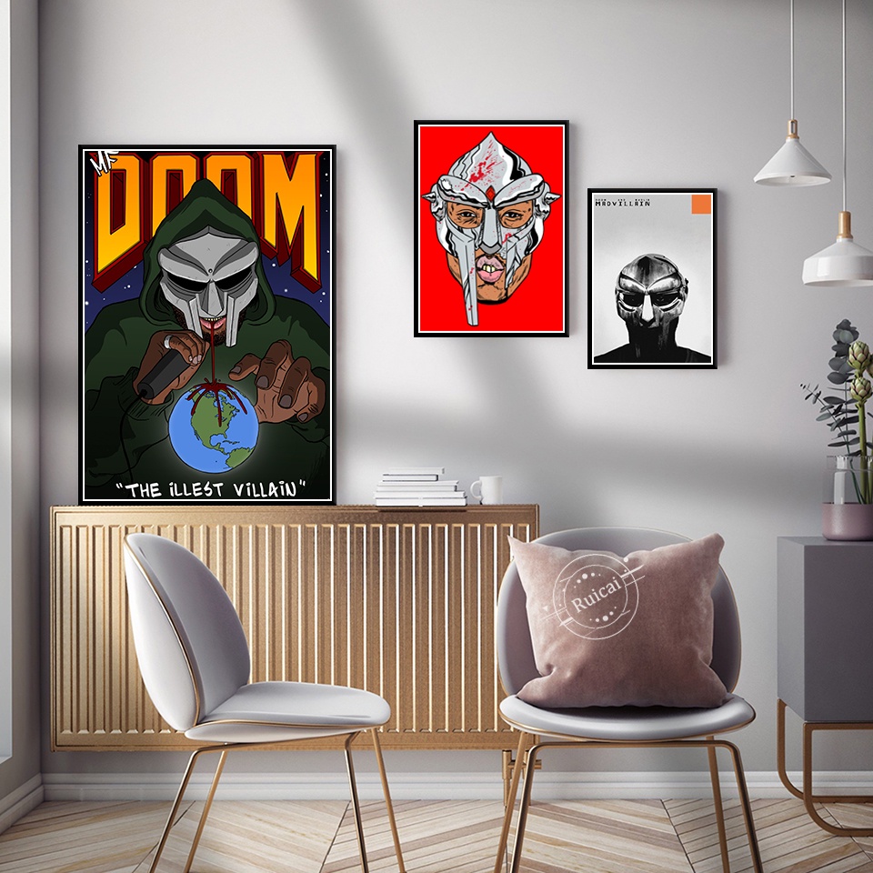 Madvillain MF Doom Madlib Poster Canvas Painting Hip Hop Rap Music ...