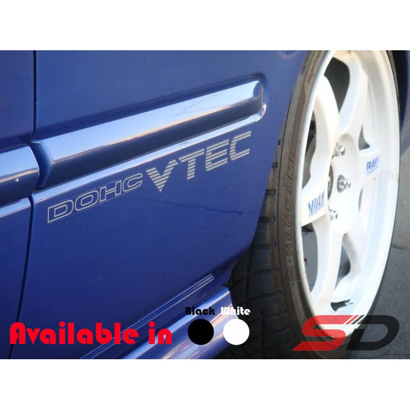 Dohc Vtec Door Sticker Set 2 Pcs Shopee Philippines