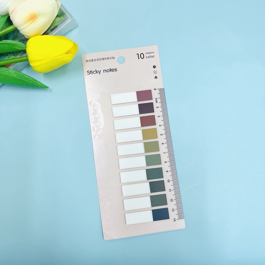 100/200 Sheets Colorful Sticky Notes Memo Pad Label Note Bookmarks ...