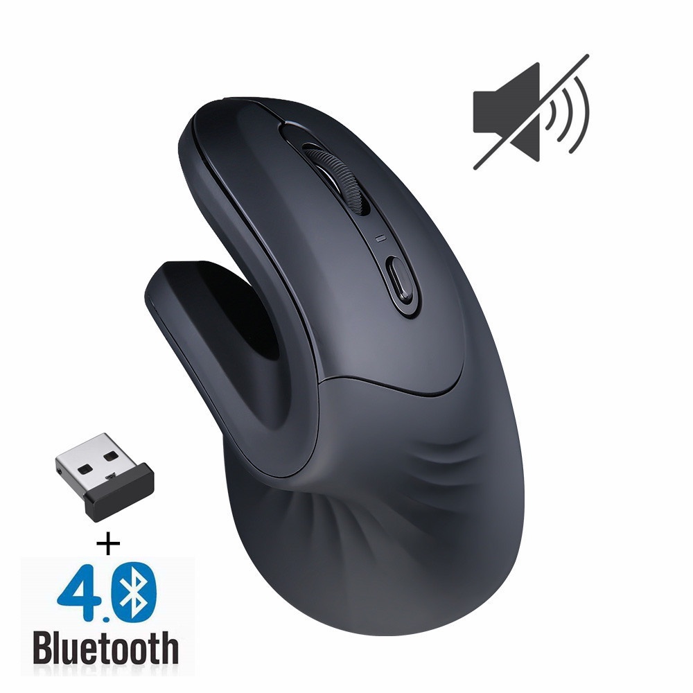 Ergonomic Vertical Wireless Mouse 2.4ghz 6 Button 3200 DPI Rechargeable ...