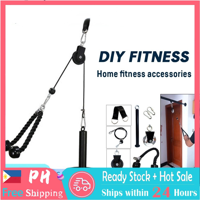 Fitness DIY Pulley Cable Machine Attachment System Loading Pin Lifting ...