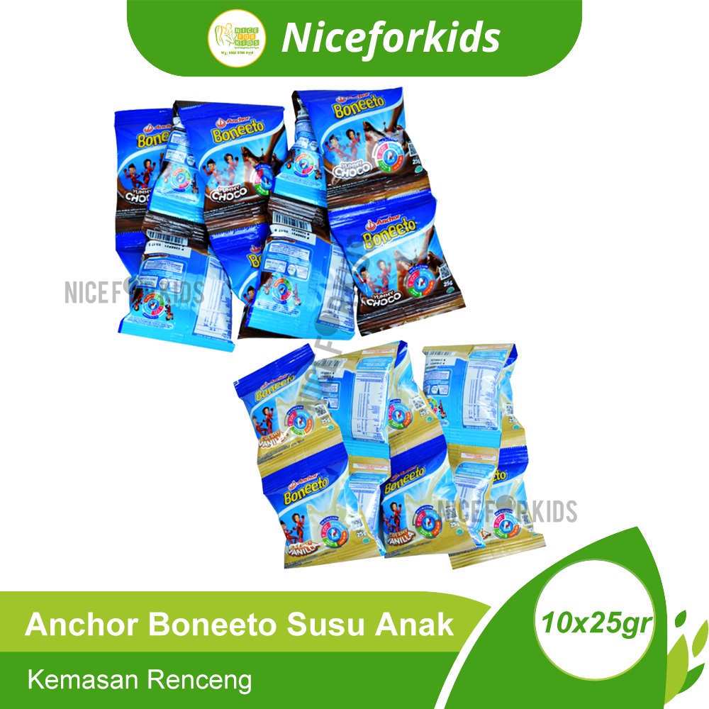 Anchor Boneeto 3 Year Old Children's Milk + Renceng Packaging 10x25gr ...