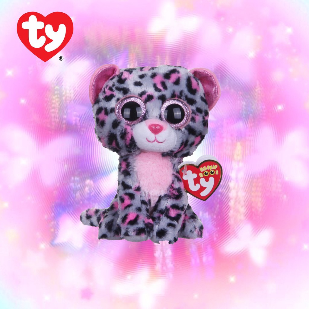 Ty Beanie boos Brand Doll Cute Tiger Big Eyes Pink Tasha (Leopard ...