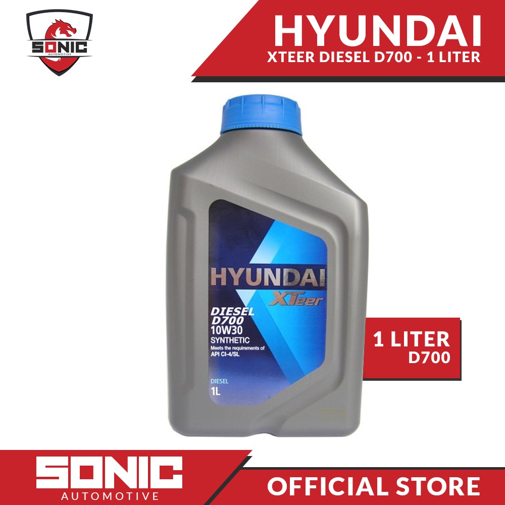 Hyundai Xteer Diesel D700 CI-4/SL 10W30 Synthetic Diesel Engine Oil (1 ...