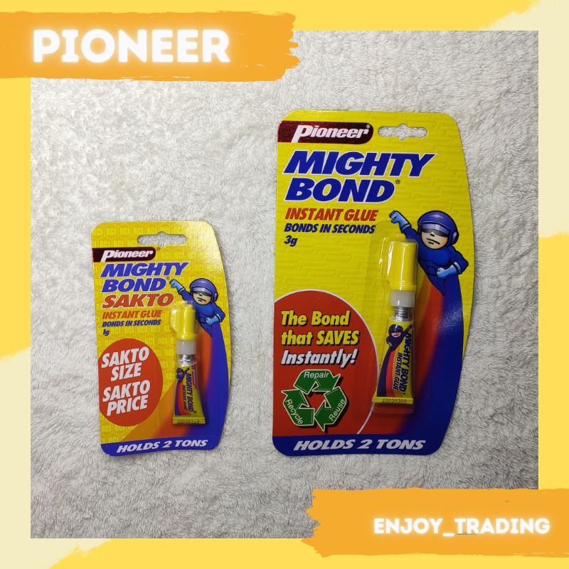 Original PIONEER Mighty Bond Instant Glue 1gram 3grams | Shopee Philippines