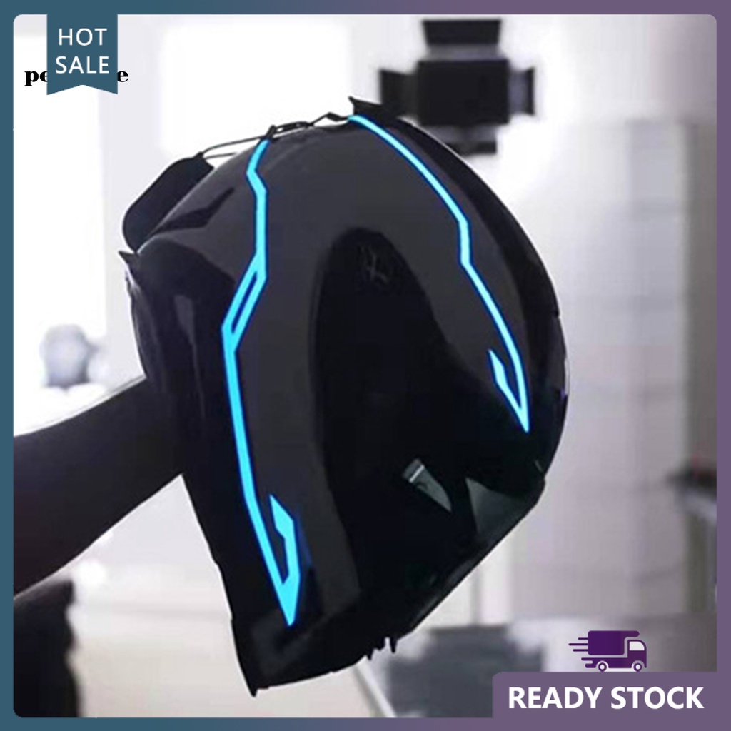 QCA PVC Helmet EL Sticker Night Riding LED Light Flashing Sticker ...