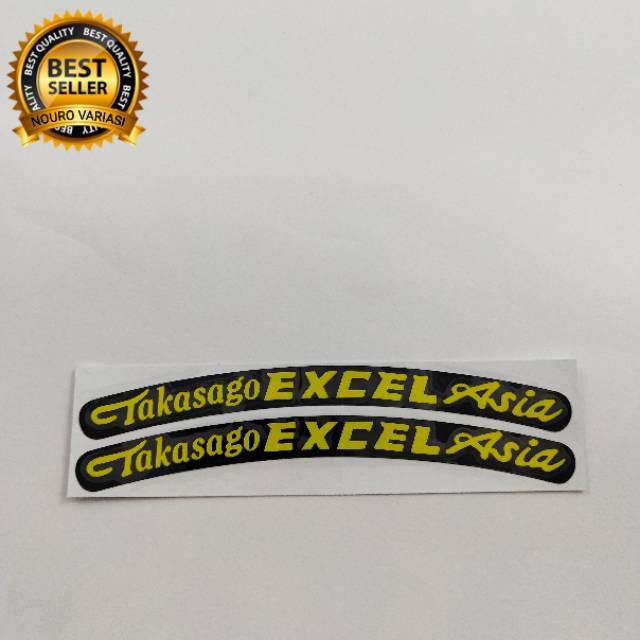 TAKASAGO EXEL ASIA wheel cutting list stickers, best quality and yellow ...