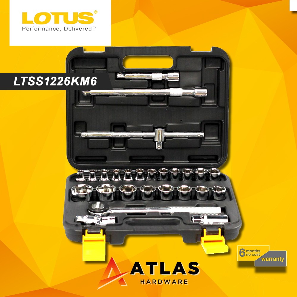 Lotus Socket Set 1/2DRV 26PC LTSS1226KM6 | Shopee Philippines