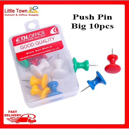 Dingli plastic colored push pins flat head 10pcs | Shopee Philippines