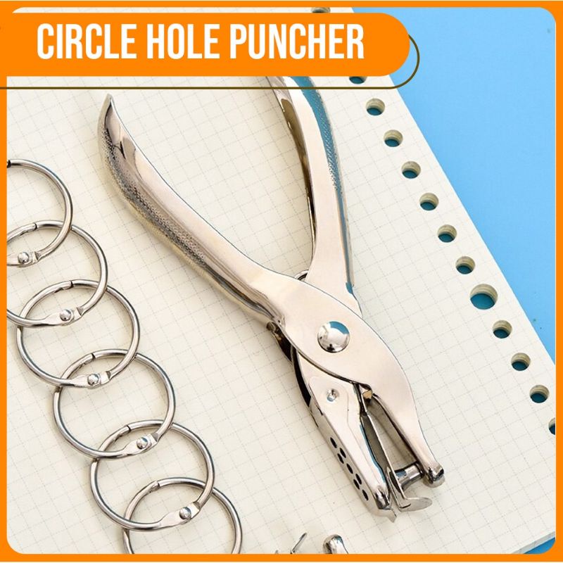 Officom One Hole Puncher 3mm / 6mm Ticket Puncher Circle Metal Single ...