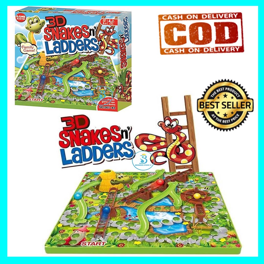 3d Snakes And Ladders Snakes And Ladders Toys - 3D Board Game Snakes ...