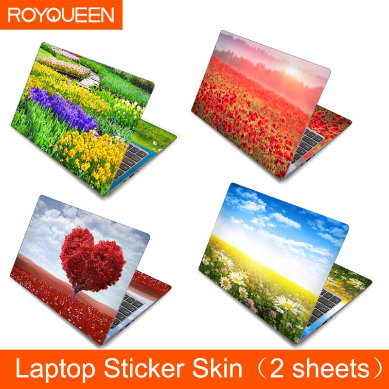 Royqueen 2 Sheets Decals Lenovo Acer Asus Hp Macbook Notebook Laptop 14 ...