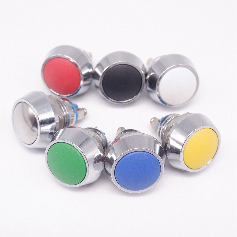 Metal Push Buttons 12mm Button Momentary Small Switch Start Mini ...