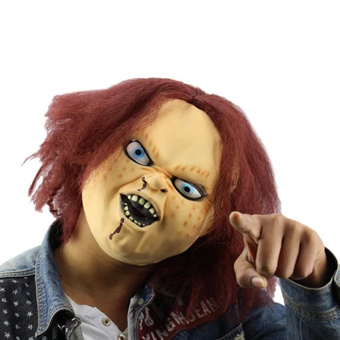 Chucky Chaki Caki Latex Mask Full Head Wig Cosplay Halloween Mask ...