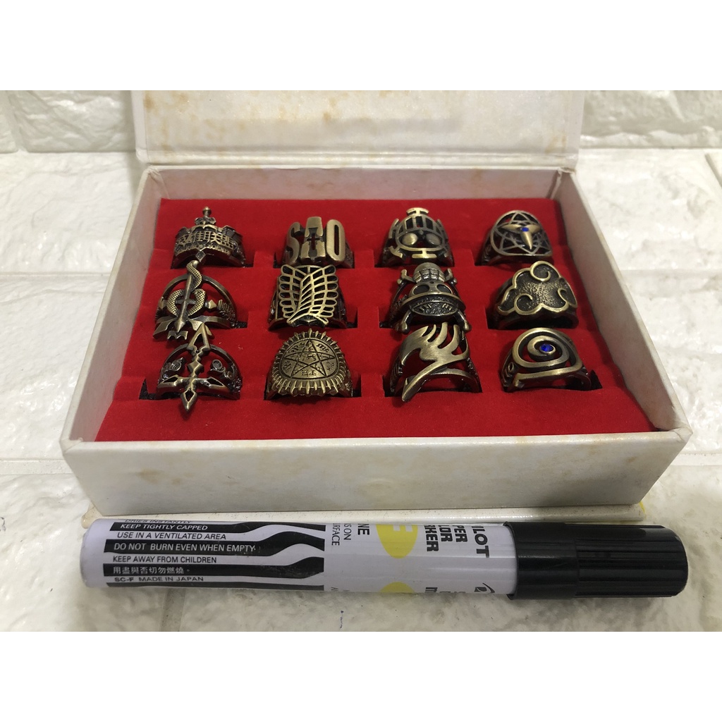 Naruto Ring Akatsuki Rings Sasuke Itachi Sharingan Cosplay Rings Set ...