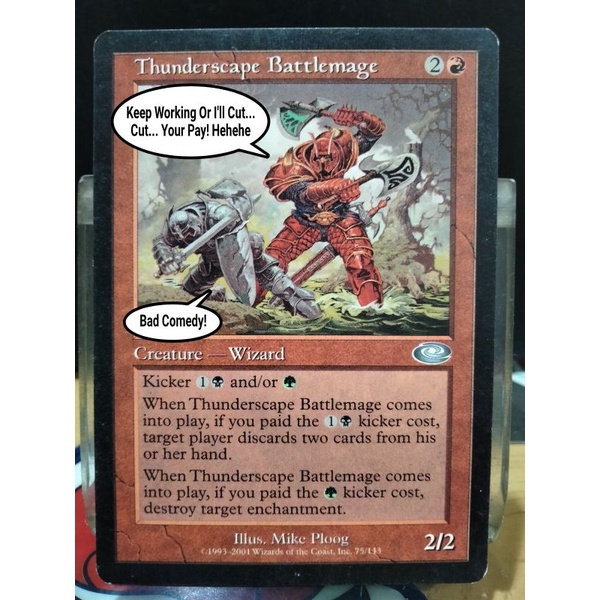 Magic: The Gathering(MTG) Card Thunderscape Battlemage Planeshift | Shopee Philippines