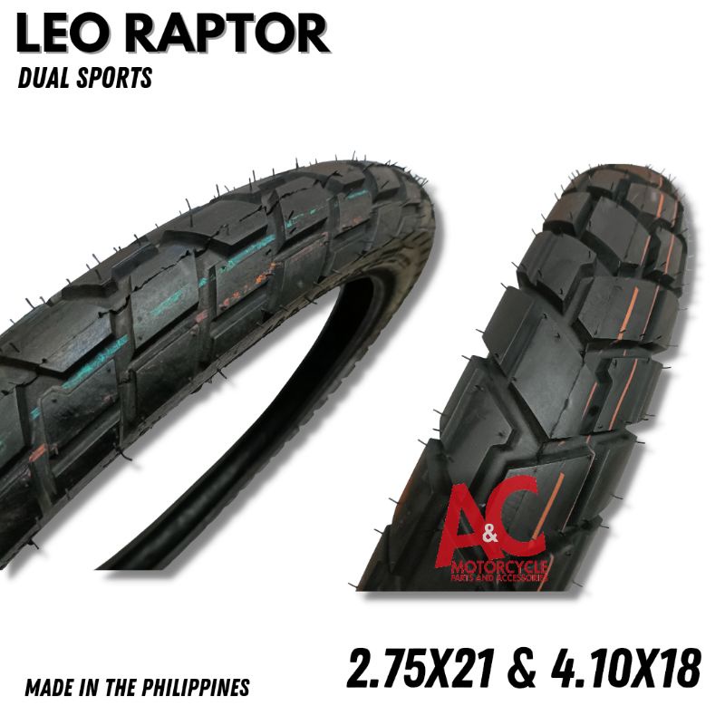 Leo Raptor Dual Sports Tire 21/18 ( 2.75x21 & 4.10x18) | Shopee Philippines