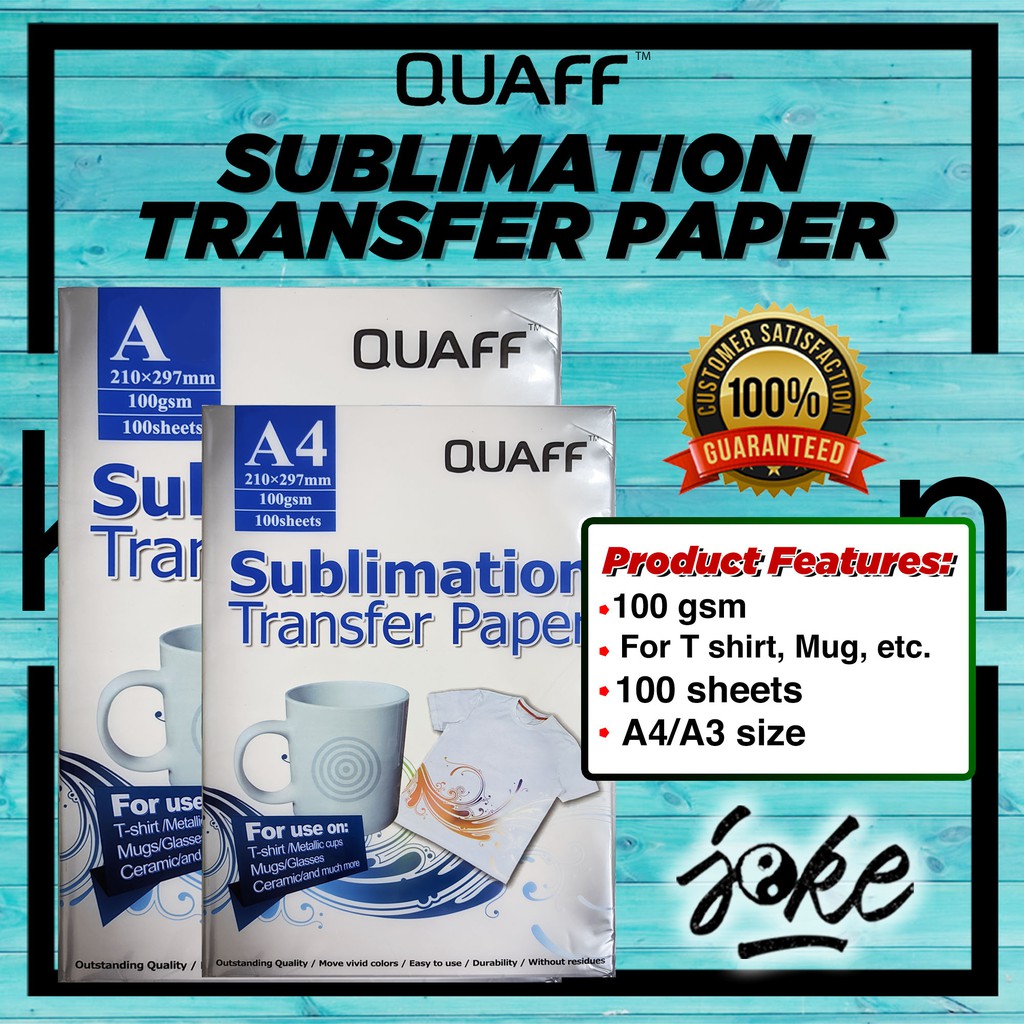 QUAFF SUBLIMATION PAPER A4 / A3 SIZE | Shopee Philippines