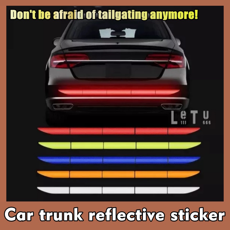 Car trunk reflective sticker car rear bumper protection sticker Anti ...