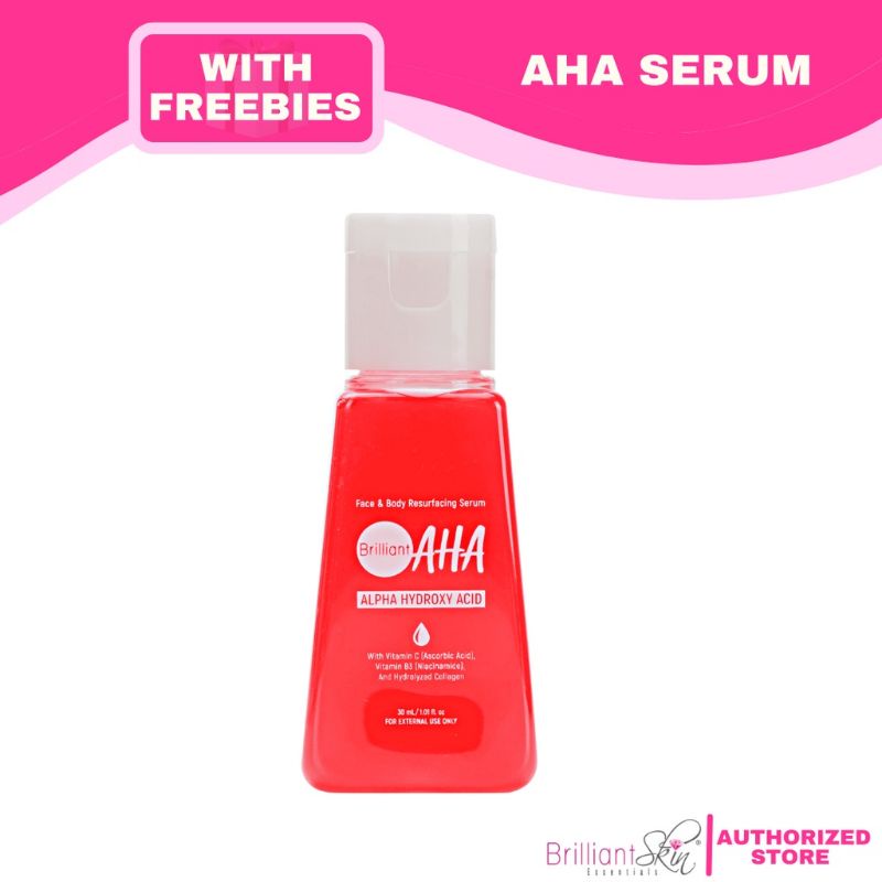 Brilliant Skin Aha Serum Face And Body Resurfacing Serum with freebie ...