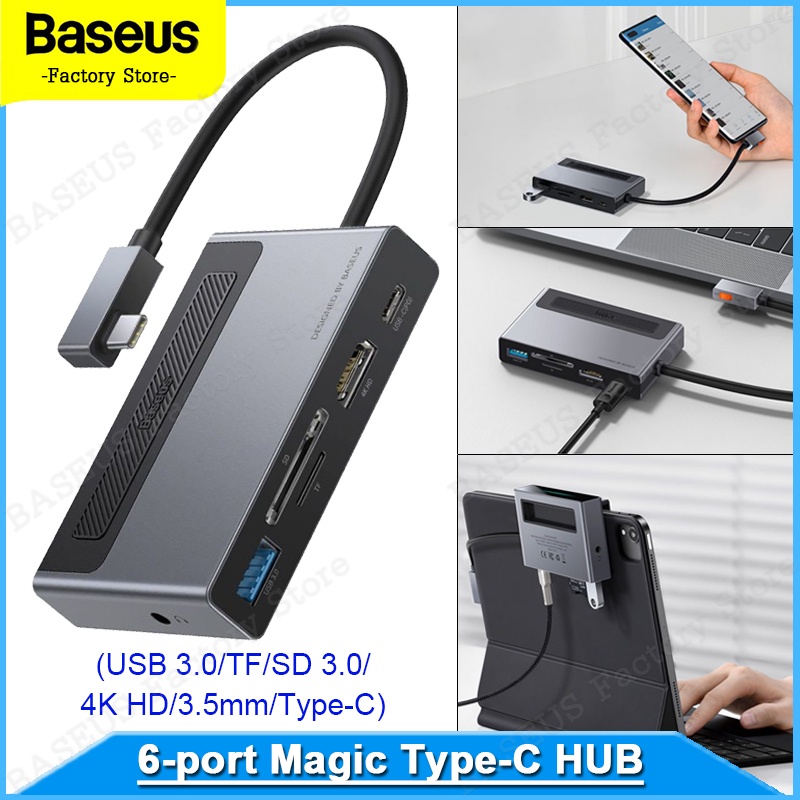 Baseus Magic Multifunctional Type-C HUB 6-port Expansion with A ...