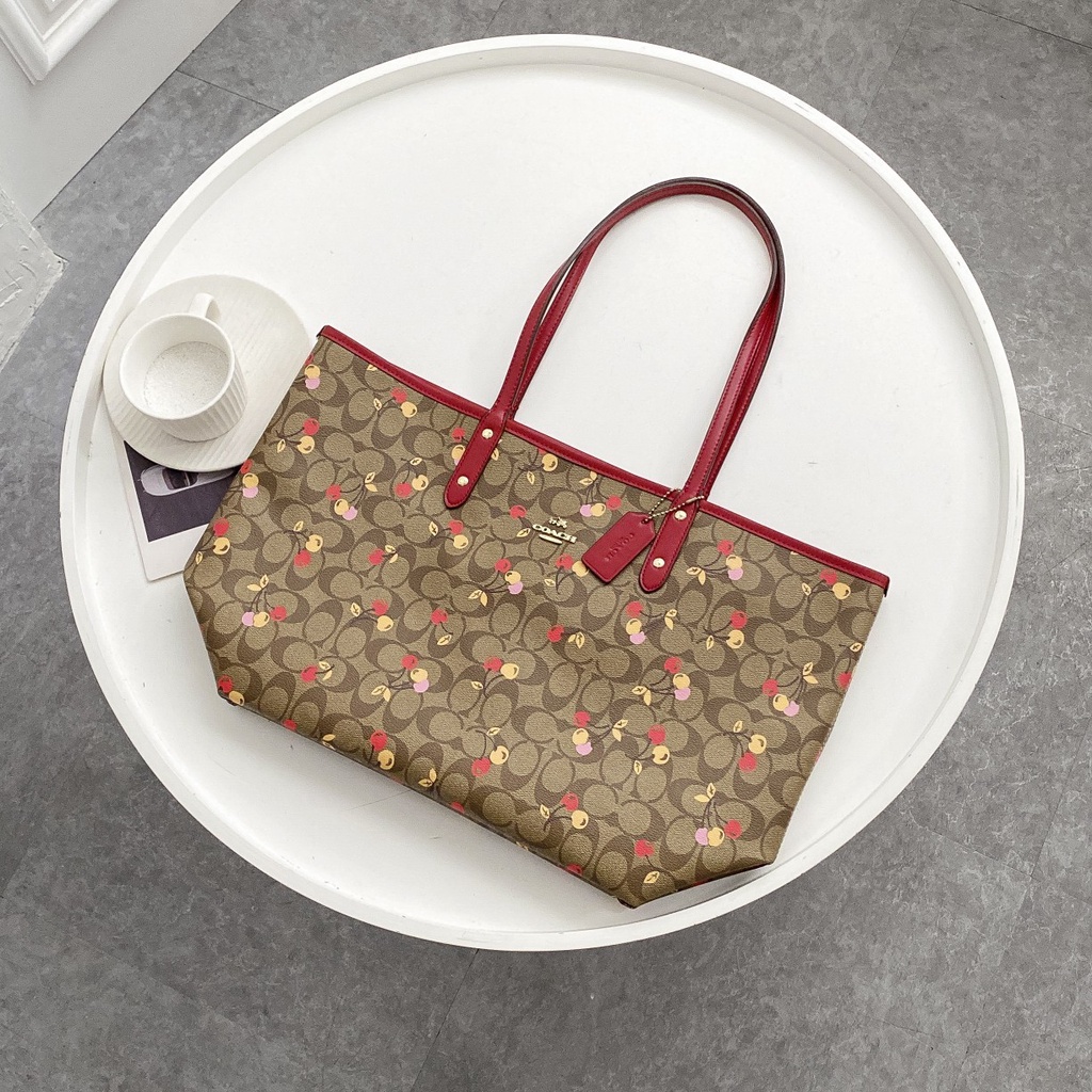Coach New Floral Trend Brown Shoulder Bag | Shopee Philippines