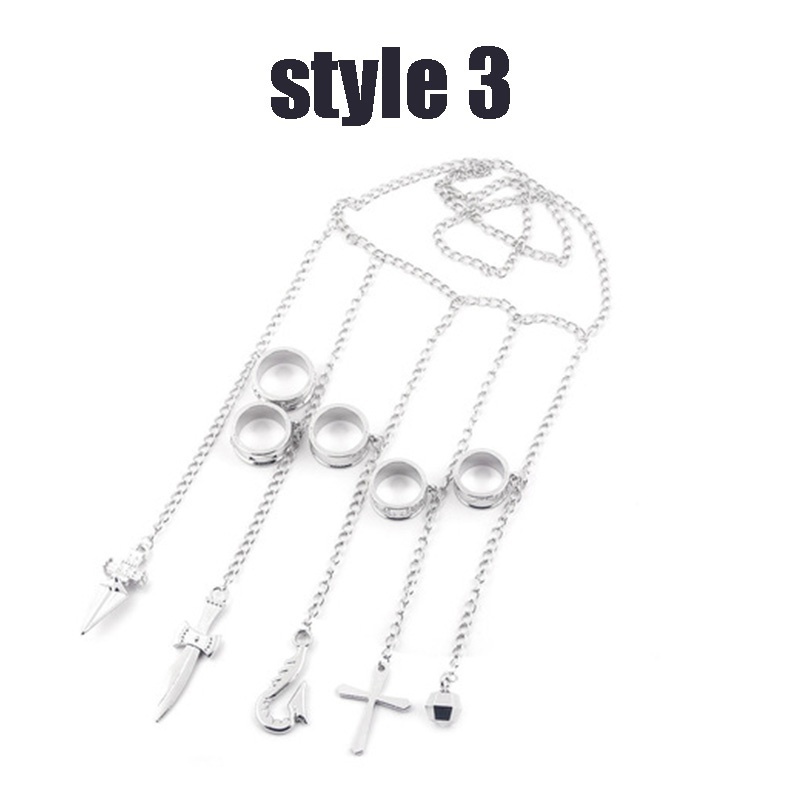 Anime Hunter X Hunter Kurapika Five Fingers Chain Earrings Cosplay ...