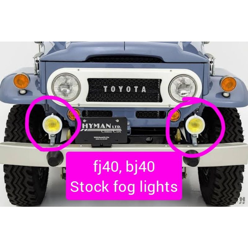fj40, L+R, fog lights, bj40, fj45, bj45, land cruiser, Karl cruiser ...