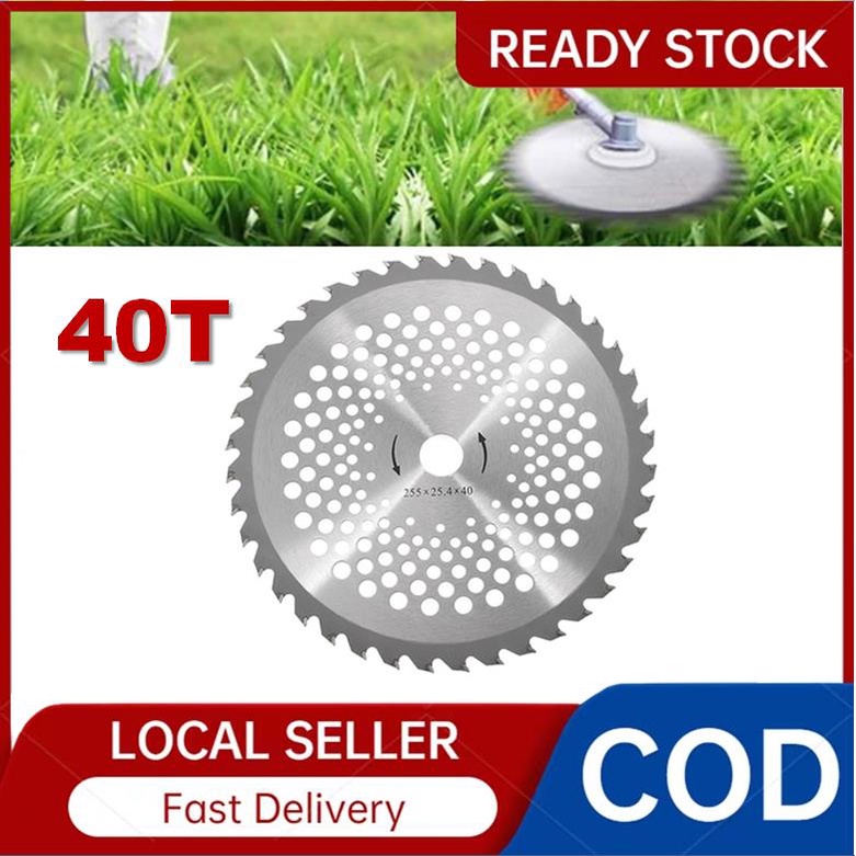 255mm 40T Brush Cutter Blade Replacement Circular Saw Blade Cutting Grass Lawn Mower Cutte ...