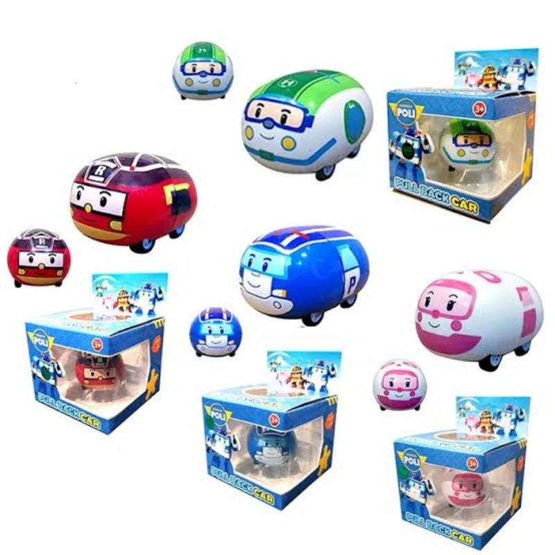 Robocar Poli Amber Helly Roy Pull Back Car And Release Running | Shopee ...