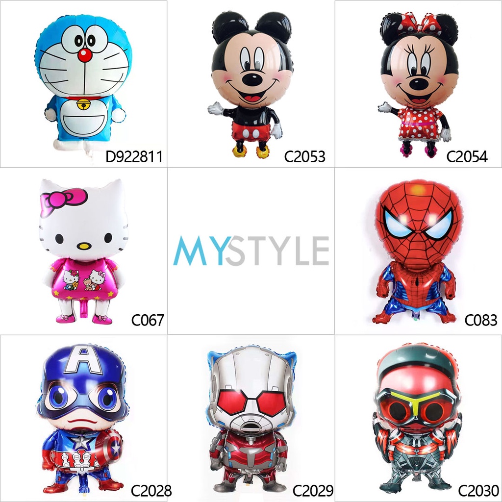 Mystyle FOIL BALLOONS CARTOON CHARACTERS SUPERHERO JUMBO BIRTHDAY PARTY ...