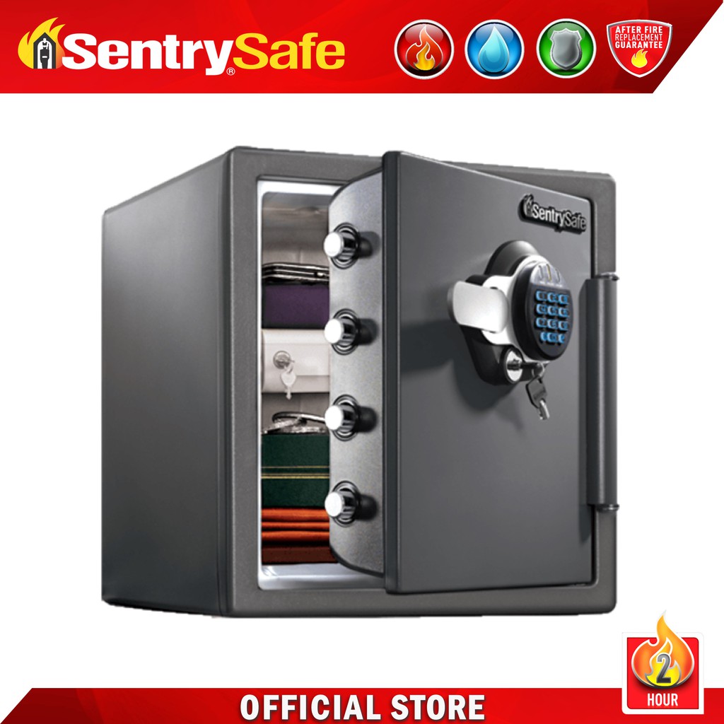 SENTRY SAFE STW123GDC 2-Hour Fire + Water + Security Protection L Vault with Digital lock with ...