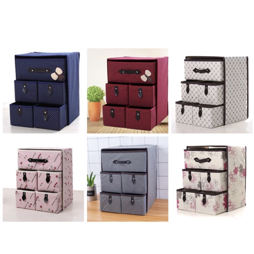 NEW 5in1 Mini Foldable Drawer Cabinet Storage Box | Shopee Philippines