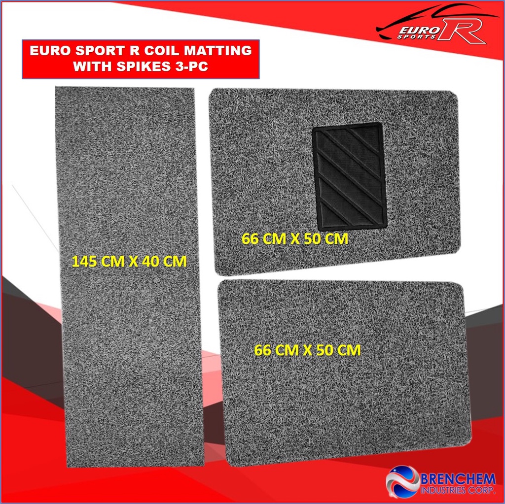 Euro sports R Universal Car Mat Coil Matting With Spikes 5-pc/3-pc ...