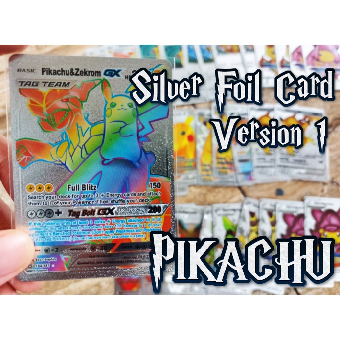Silver FOIL POKEMON TCG CARD VERSION 1 SPECIAL PIKACHU | Shopee Philippines