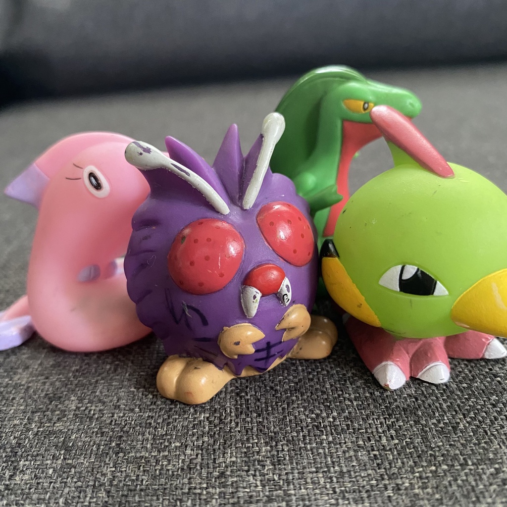 Pokemon Bandai Finger Puppet Natu Figure Gorebyss Figure Grovyle Figure ...