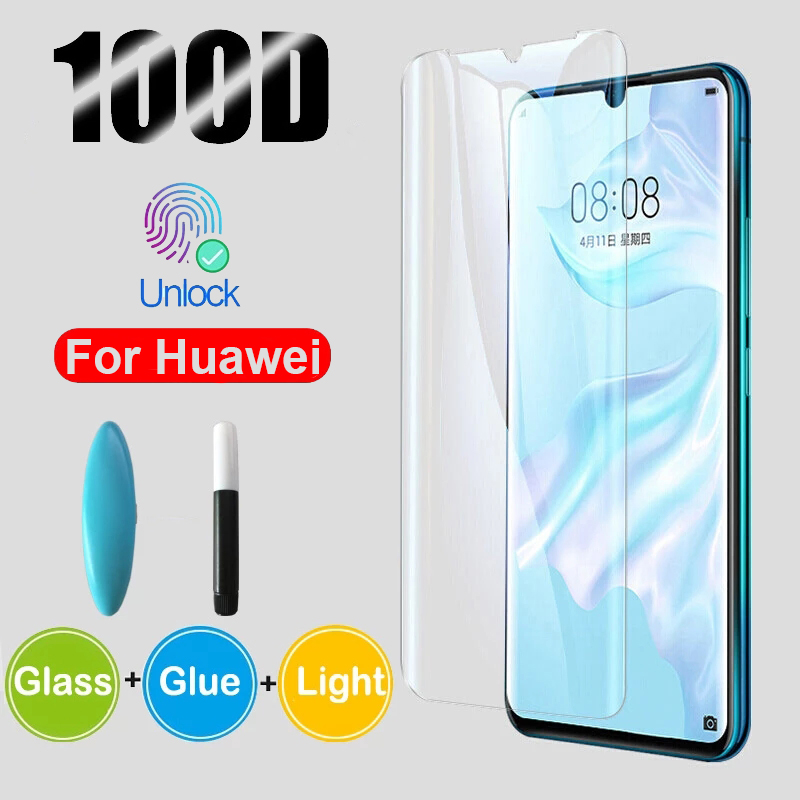 Clear Curved UV Liquid Full Glue Tempered Glass Huawei Pura 70 Honor X9c X9a X9b 300 Ultra 200 ...