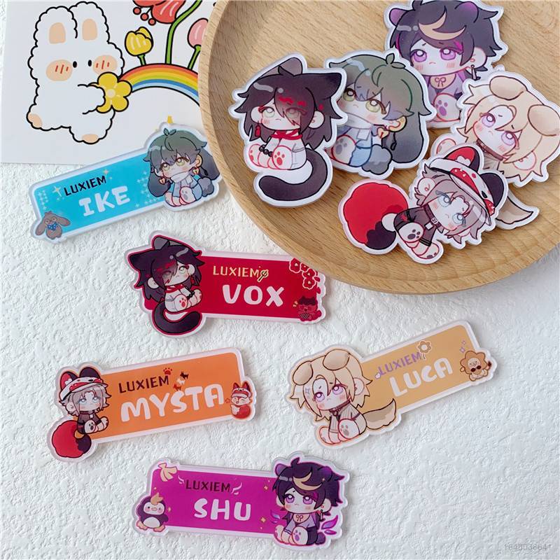 Sam ANYCOLOR Vtuber Badge Anime Brooch LUXIEM Pin Luca Mysta Ike Shu ...