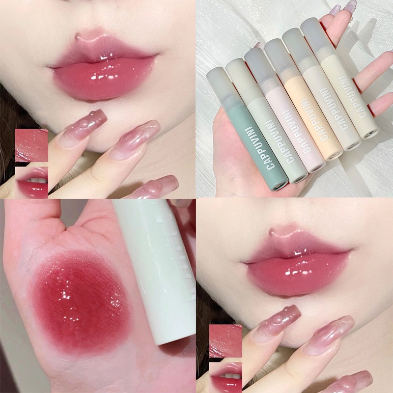 Cappuvini Water Light Mirror Lip Glaze Cheap Daily Plain Makeup Toot ...