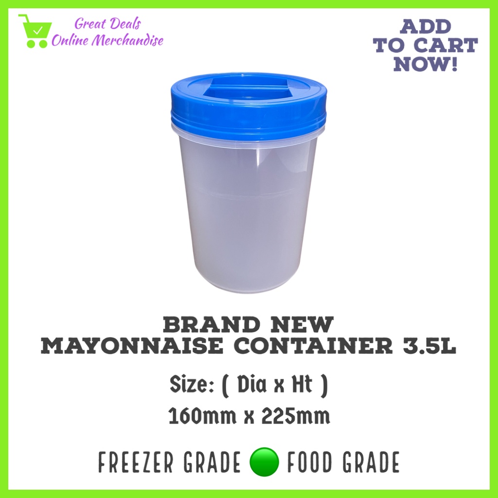 MAYONNAISE / CATERPLAN BLUE LID (UNUSED CONTAINER) 3.5L | Shopee ...