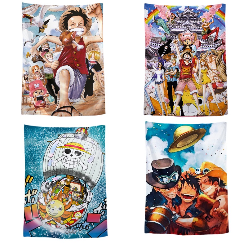 One Piece Tapestry Background Cloth Dormitory Decoration Anime Two ...