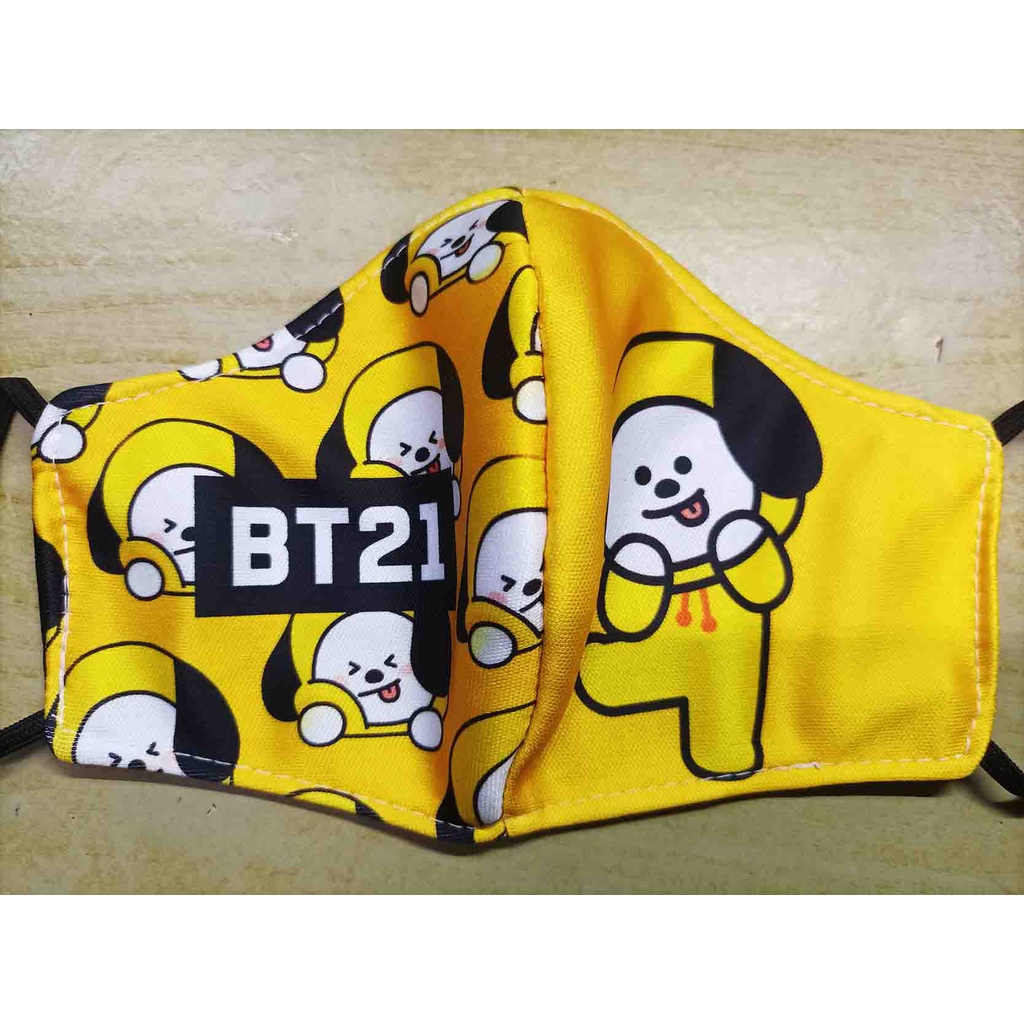 BT21 - 2 Ply Quality Washable Stylish Face Mask | Shopee Philippines