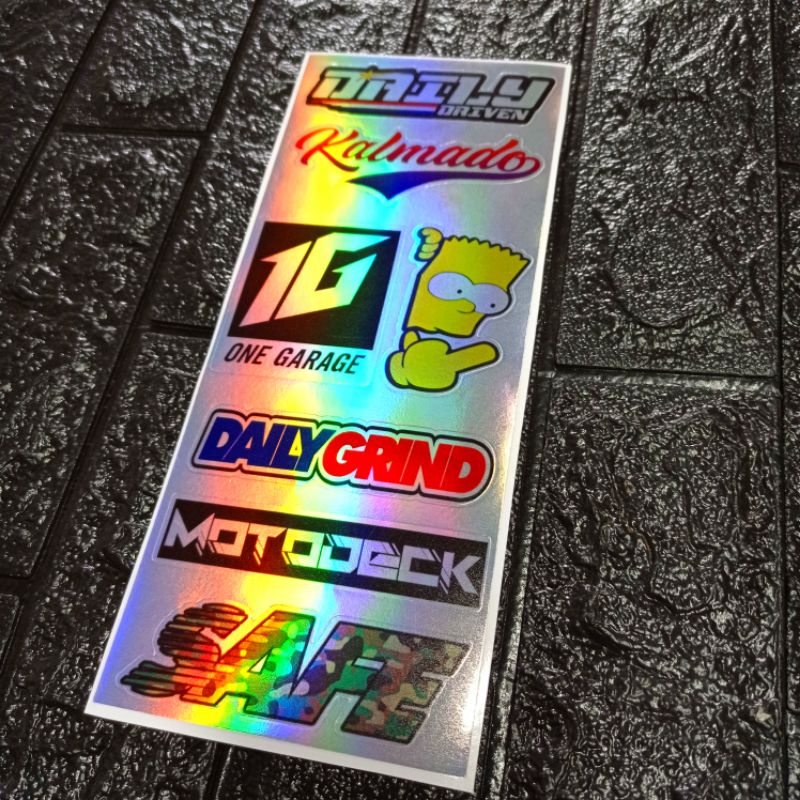 Hologram Sticker Set Design 1-10 JRP Akana 1G Motodeck Safe Thai Recipe ...